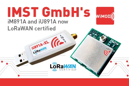iM891A radio module and iU891A dongle receive LoRaWAN® certification ...
